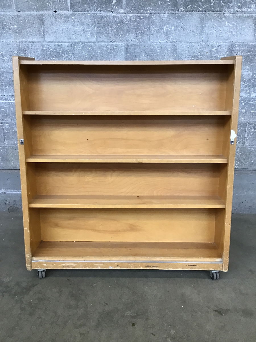 Rolling Library Shelving Unit | Second Use Building Materials and Salvage