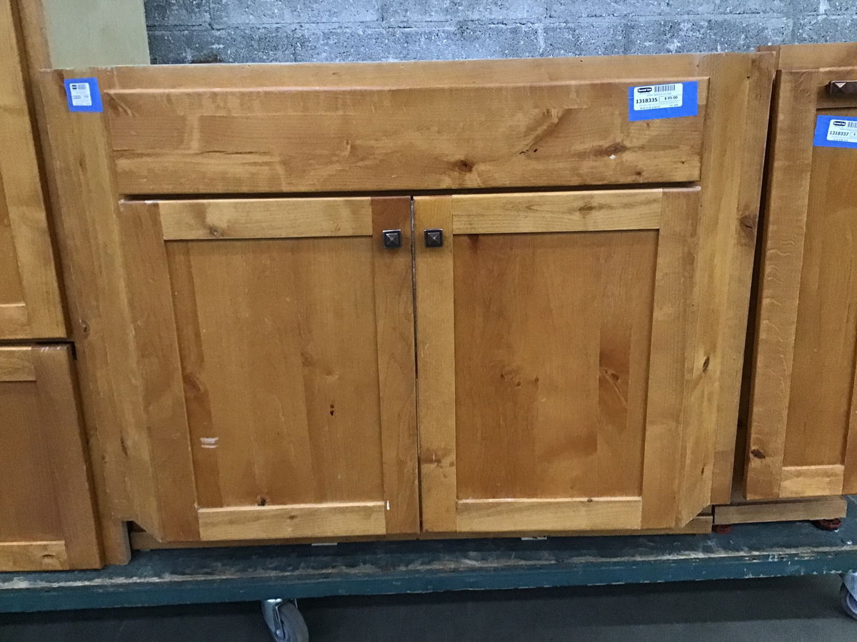 Golden Hardwood Sink Base | Second Use Building Materials and Salvage