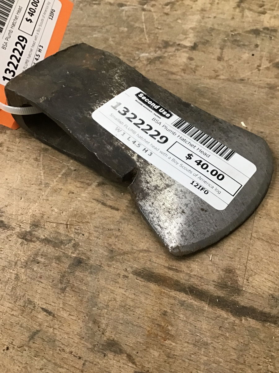 BSA Plumb Hatchet Head | Second Use Building Materials and Salvage