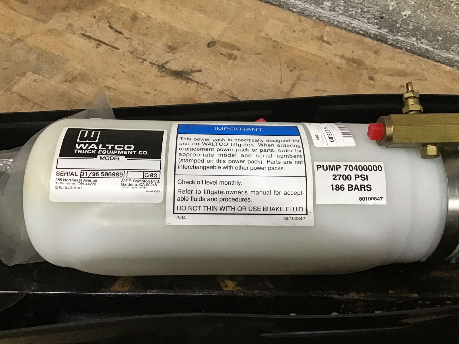 Liftgate Power Pack | Second Use Building Materials and Salvage