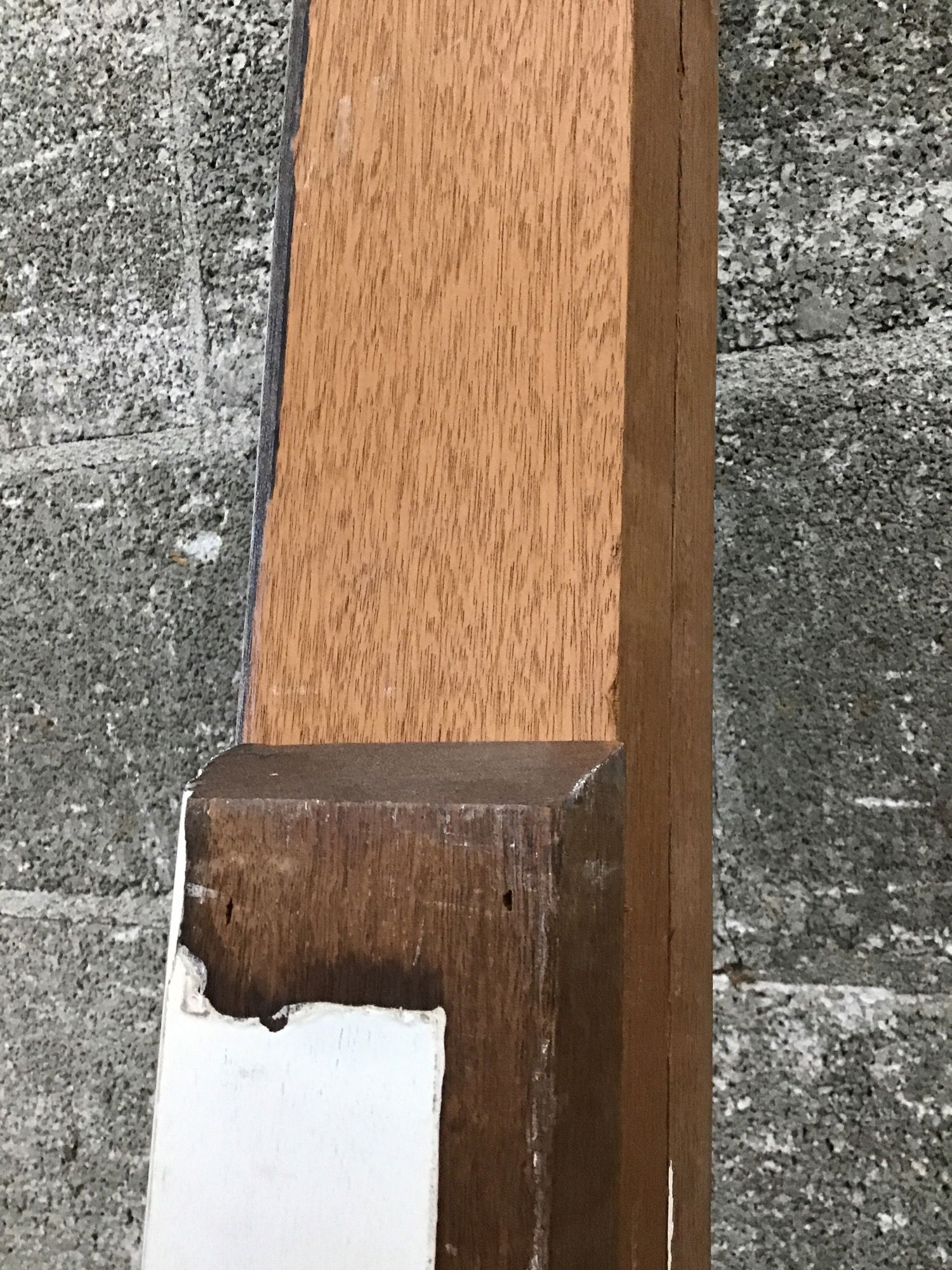 22′ of THICK Mahogany Baseboard | Second Use Building Materials and Salvage