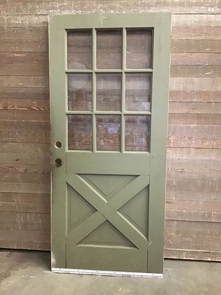 36″ Crossbuck Door w/ Half Lite | Second Use Building Materials and Salvage