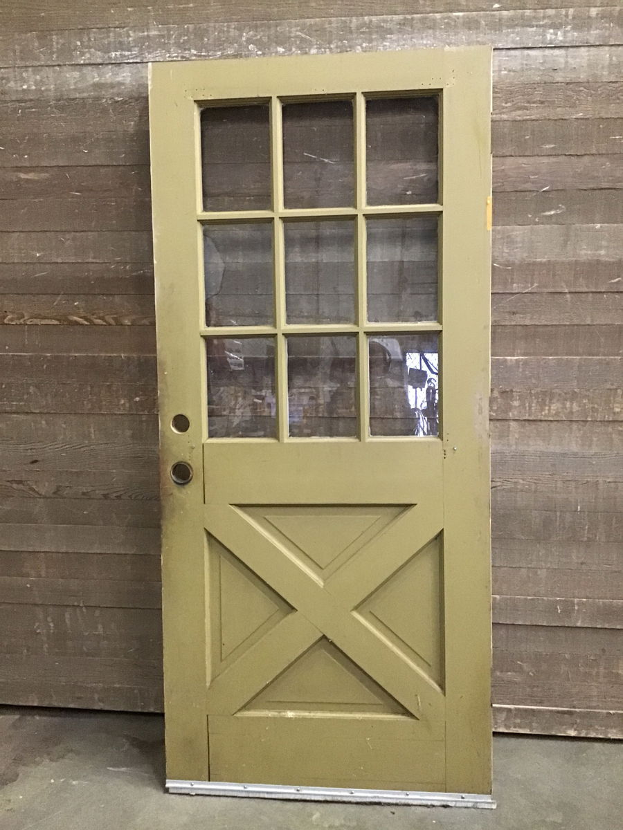 36″ Crossbuck Door w/ Half Lite | Second Use Building Materials and Salvage