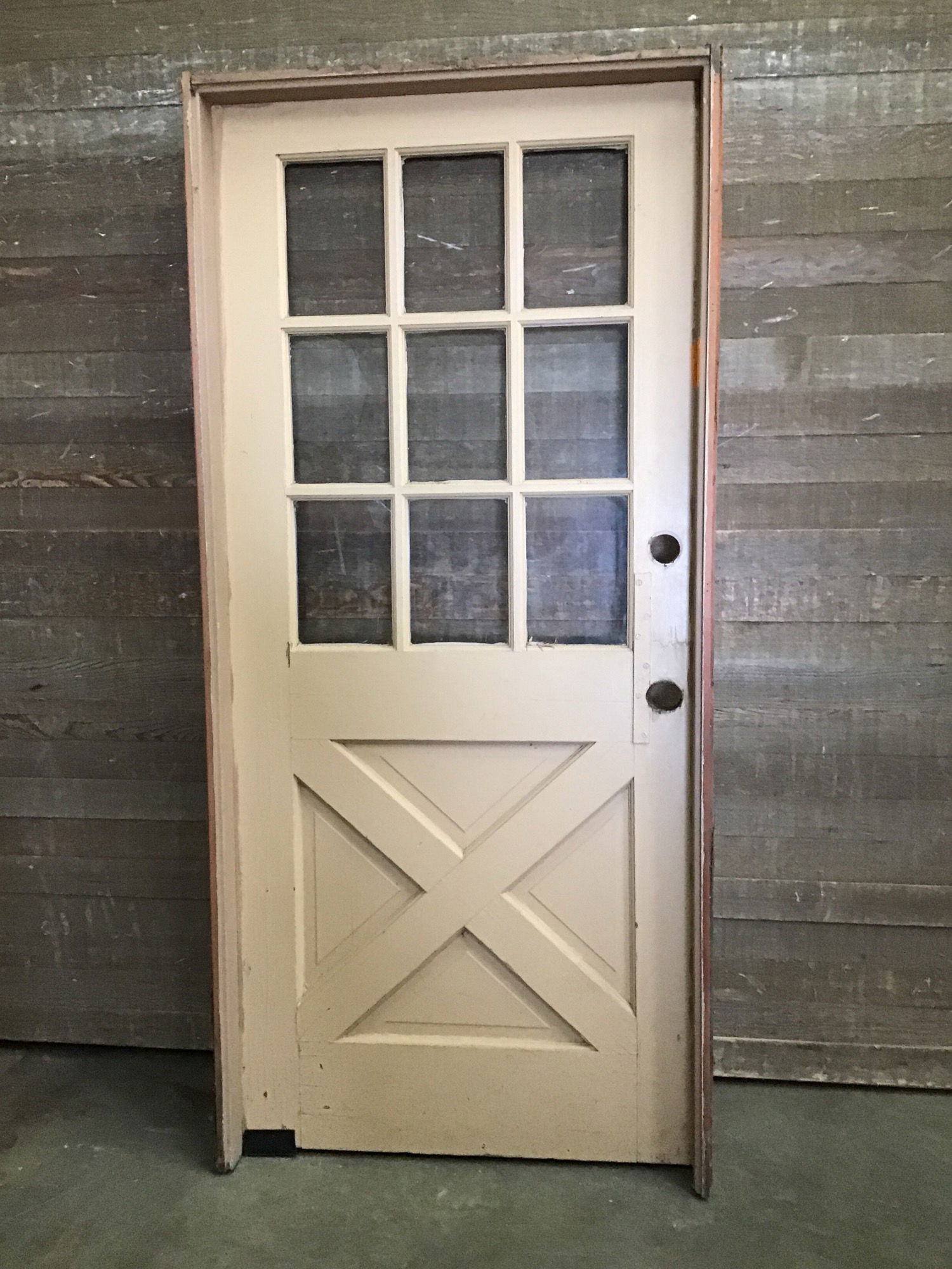 36″ Crossbuck Door w/ Half Lite | Second Use Building Materials and Salvage