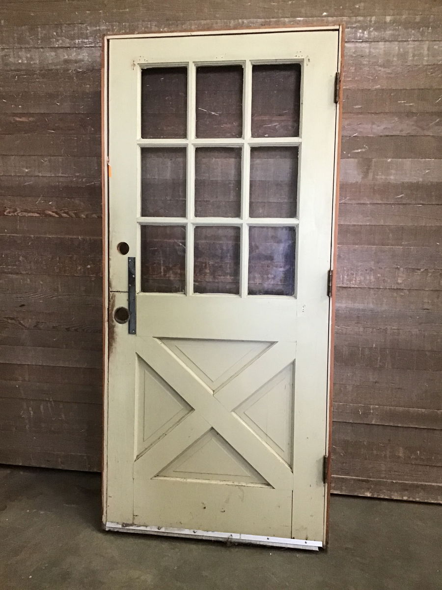36″ Crossbuck Door w/ Half Lite | Second Use Building Materials and Salvage