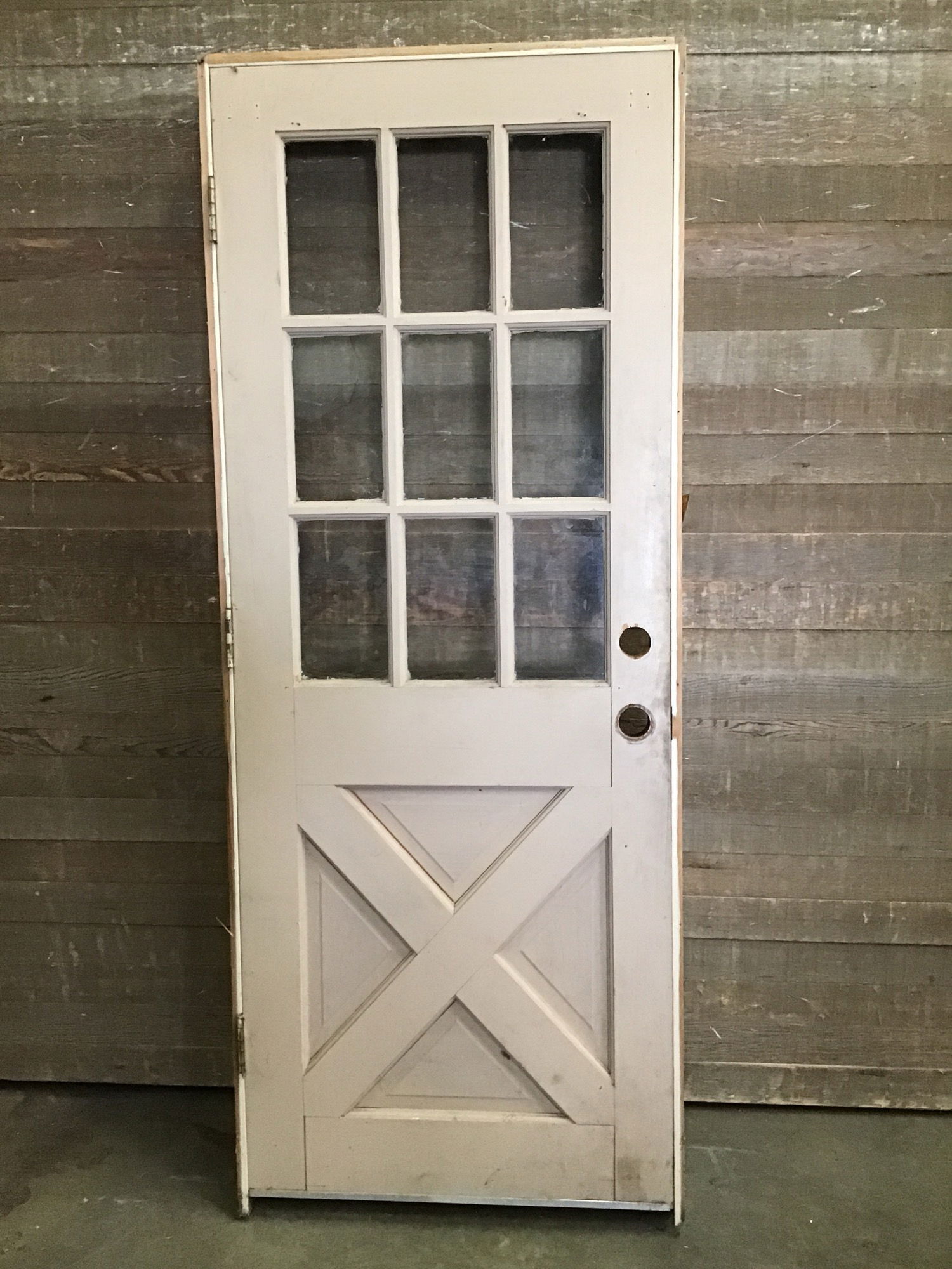 30″ Crossbuck Door w/ Half Lite | Second Use Building Materials and Salvage