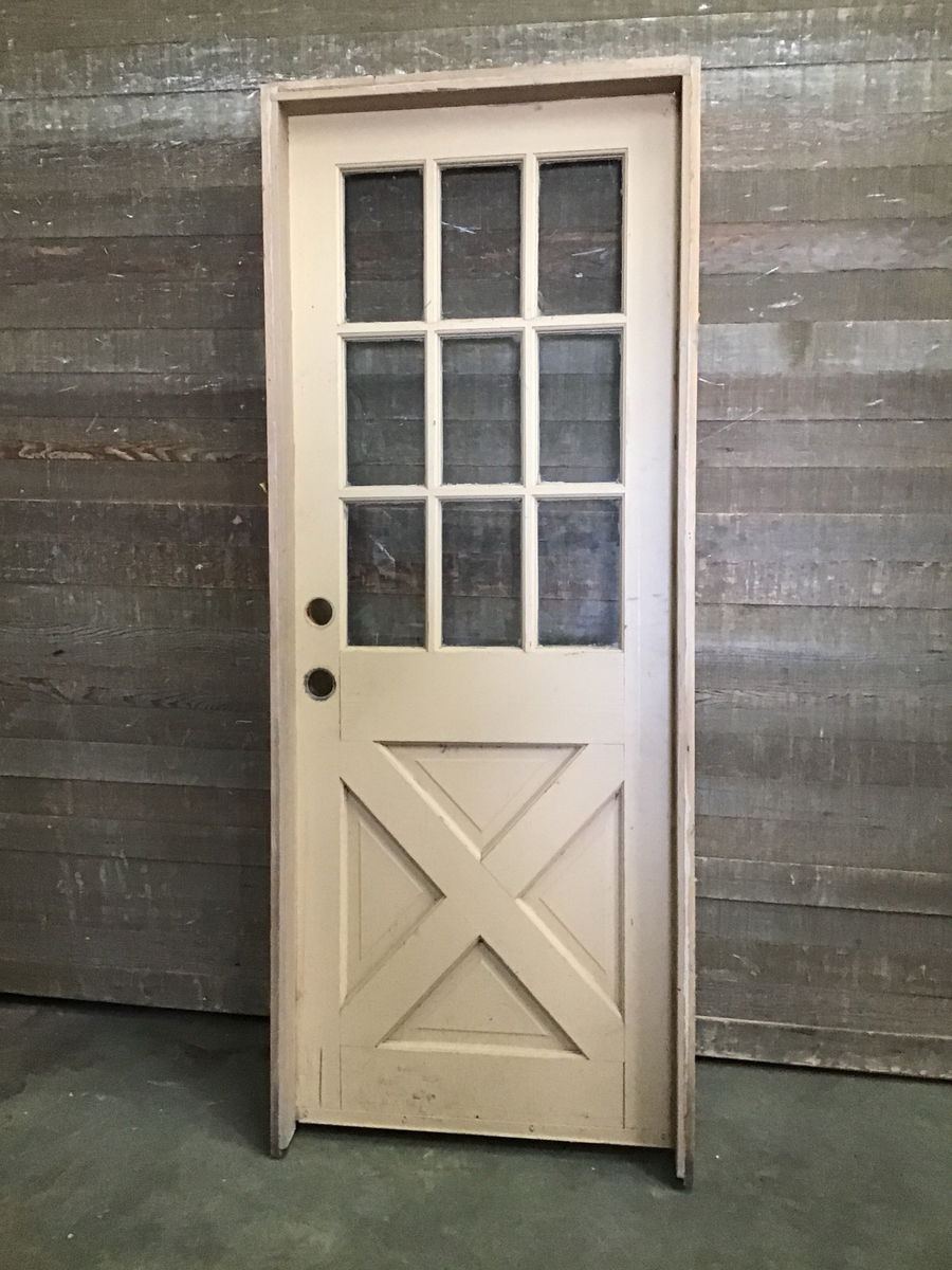 30″ Crossbuck Door w/ Half Lite | Second Use Building Materials and Salvage